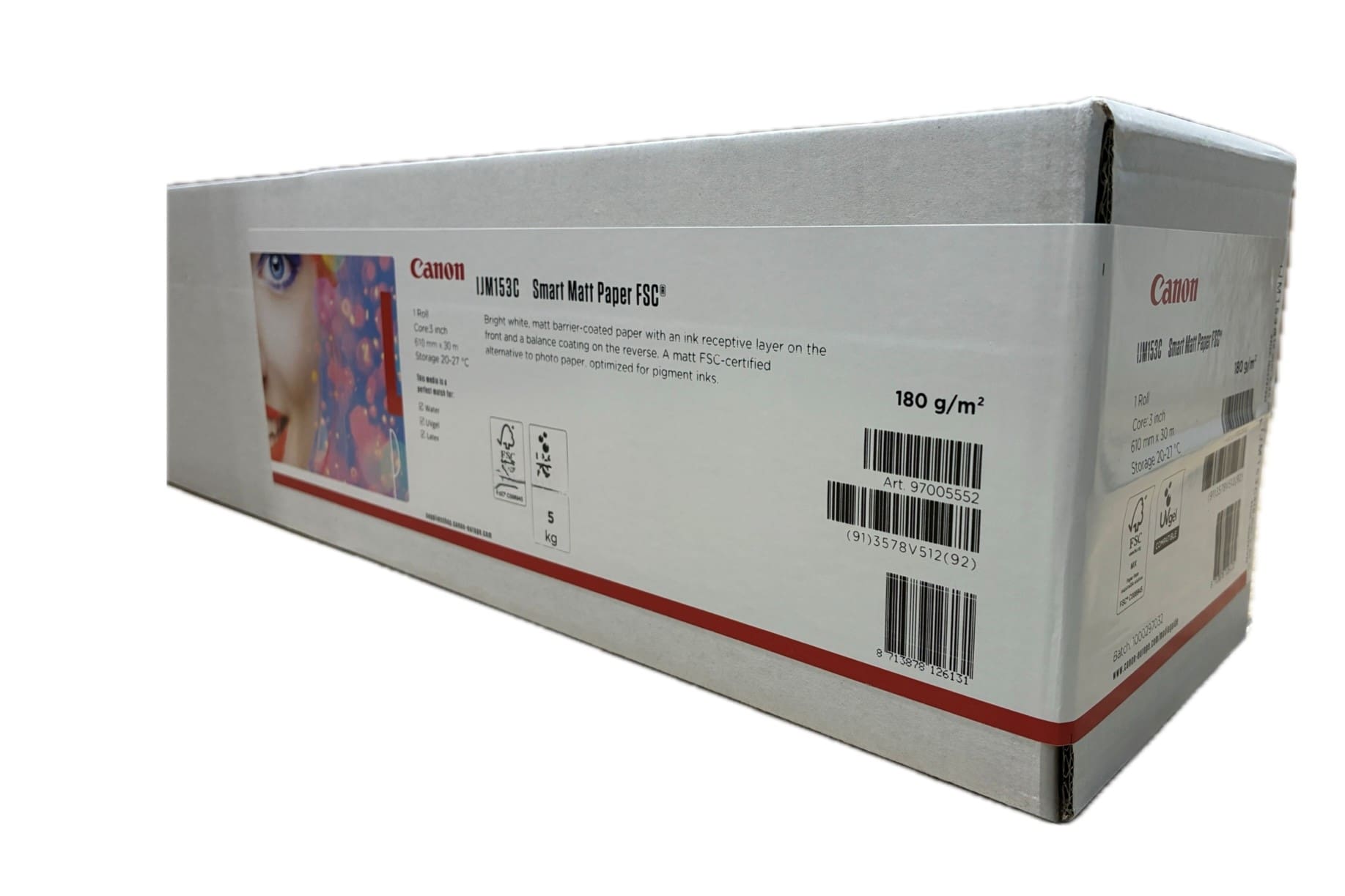 Canon IJM153C SmartMatt Paper FSC 180g/m² (3" core) 97005554 36" 914mm ...