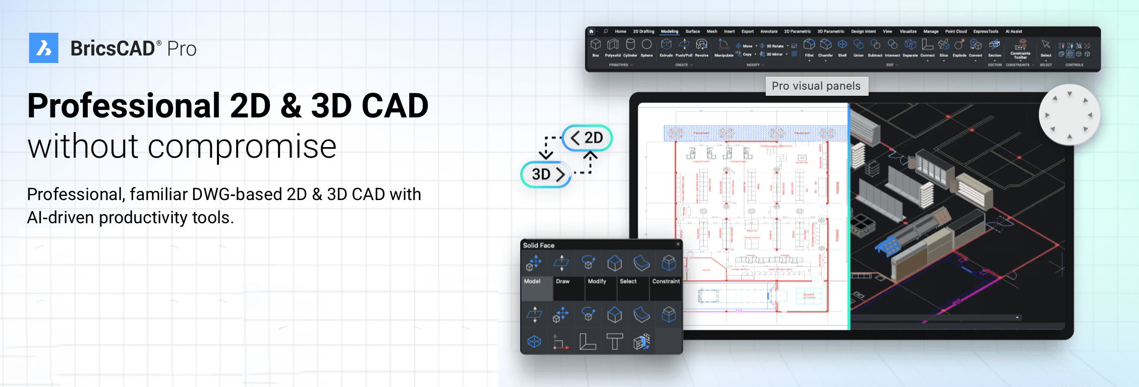 BricsCAD Pro V25 - Volume Perpetual from Current Pro w/ Annual ...