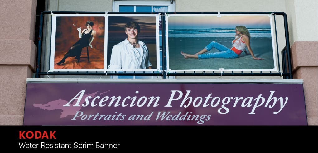 Kodak KWRSB36 Water-Resistant Scrim Banner 450g/m² 36" 914mm x 12.2m ...