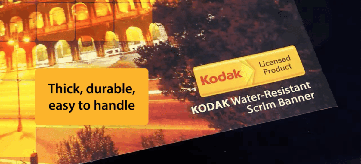 Kodak KWRSB36 Water-Resistant Scrim Banner 450g/m² 36" 914mm x 12.2m ...
