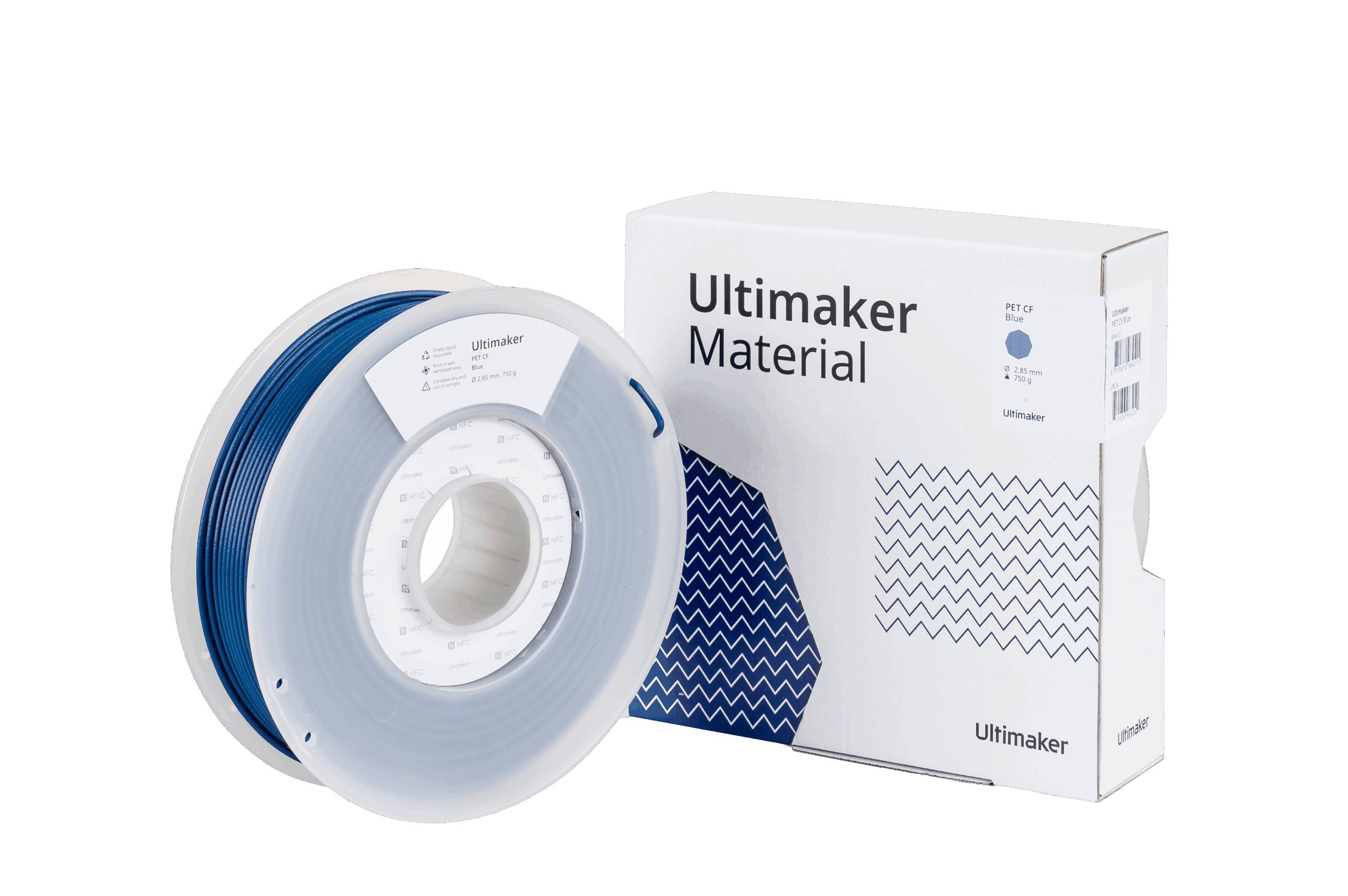 UltiMaker S-Series PET CF Blue 750g Filament (234522) - Plot it