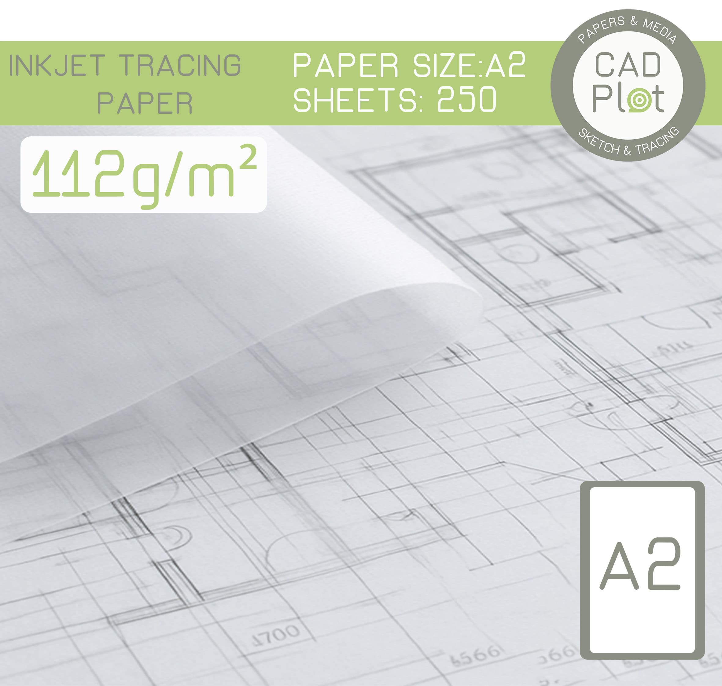 Tracing Paper A2 - 112gsm (250 Sheets) - Plot it