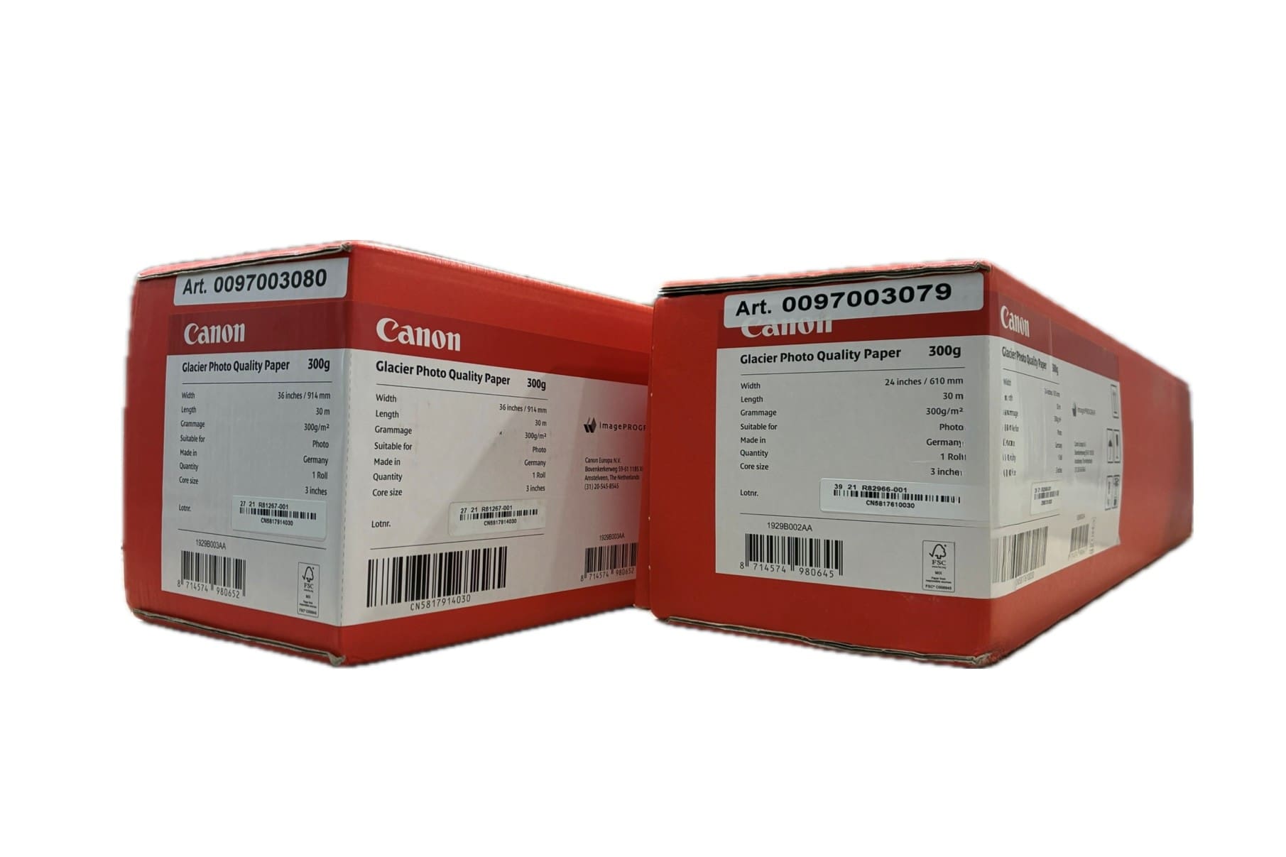 Canon 1929B Glacier Photo Quality Paper FSC 300g/m² 36" 914mm x 30m ...